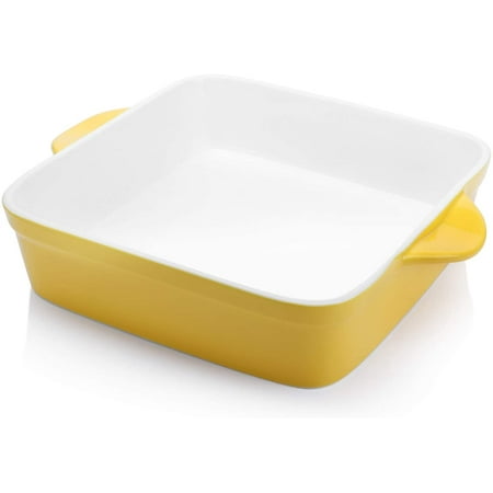 8x8 inch Square Porcelain Baking Dish with Double Handles - Non-Stick ...