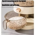 11LB Rice Dispenser, Large Grain Container Storage with Lid Measuring ...