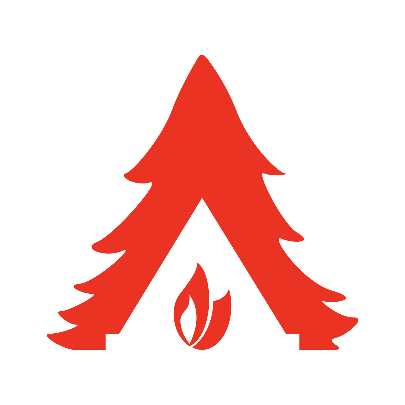 Tree Tent Fire Sticker Decal Die Cut - Self Adhesive Vinyl ...