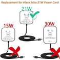 JUNCHI-21W Alexa Power Cord Replacement, for Echo 1st 2nd Generation ...
