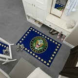 Ottomanson US ARMY Stars Logo Non-Slip Rubberback 3x5 Machine Washable ...