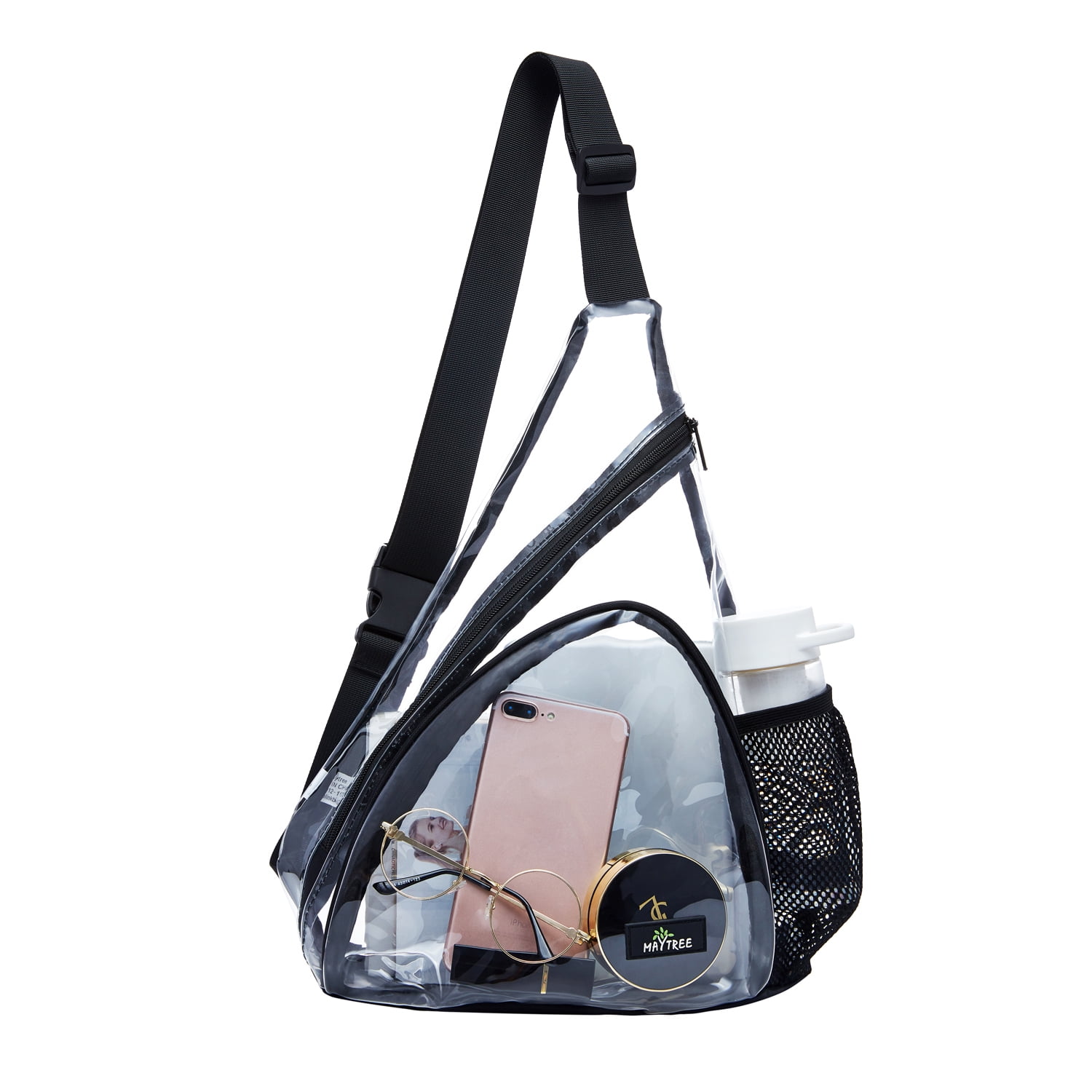 Clear PVC Sling Bag Transparent Shoulder Crossbody Backpack for Women ...