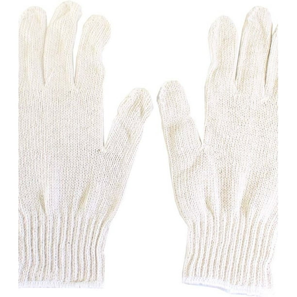 Hawk - Cotton and Polyester Blend White Gloves - Men's Large - Walmart ...