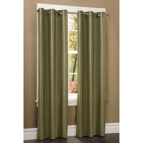 Maytex Faux Silk Grommet Window Panel