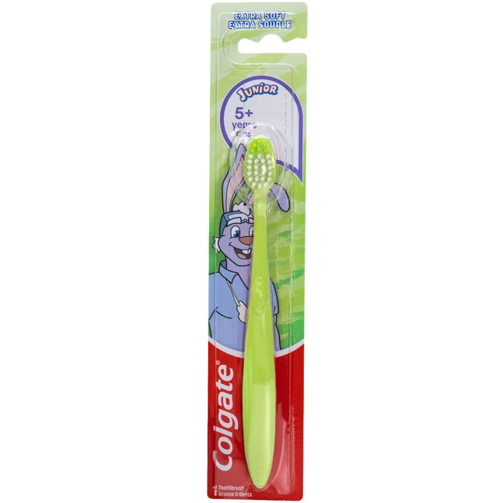 Colgate Bunny Toothbrush, Junior 5+ , Extra Soft (Colors Vary) - 1 ...