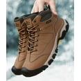 AX BOXING Men's Four Season Boots Outdoor Winter Hiking Boots Brown ...