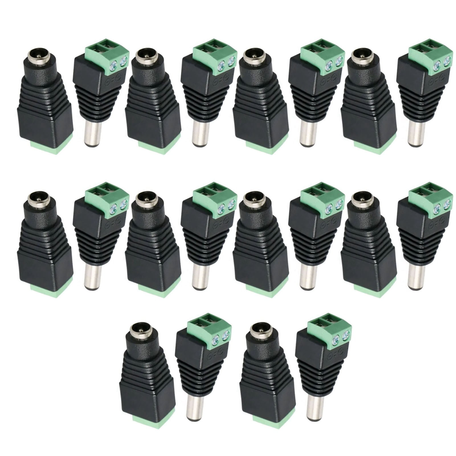 12V DC Power Connector Stable Transmission HiFi Design 10 Pairs Male ...