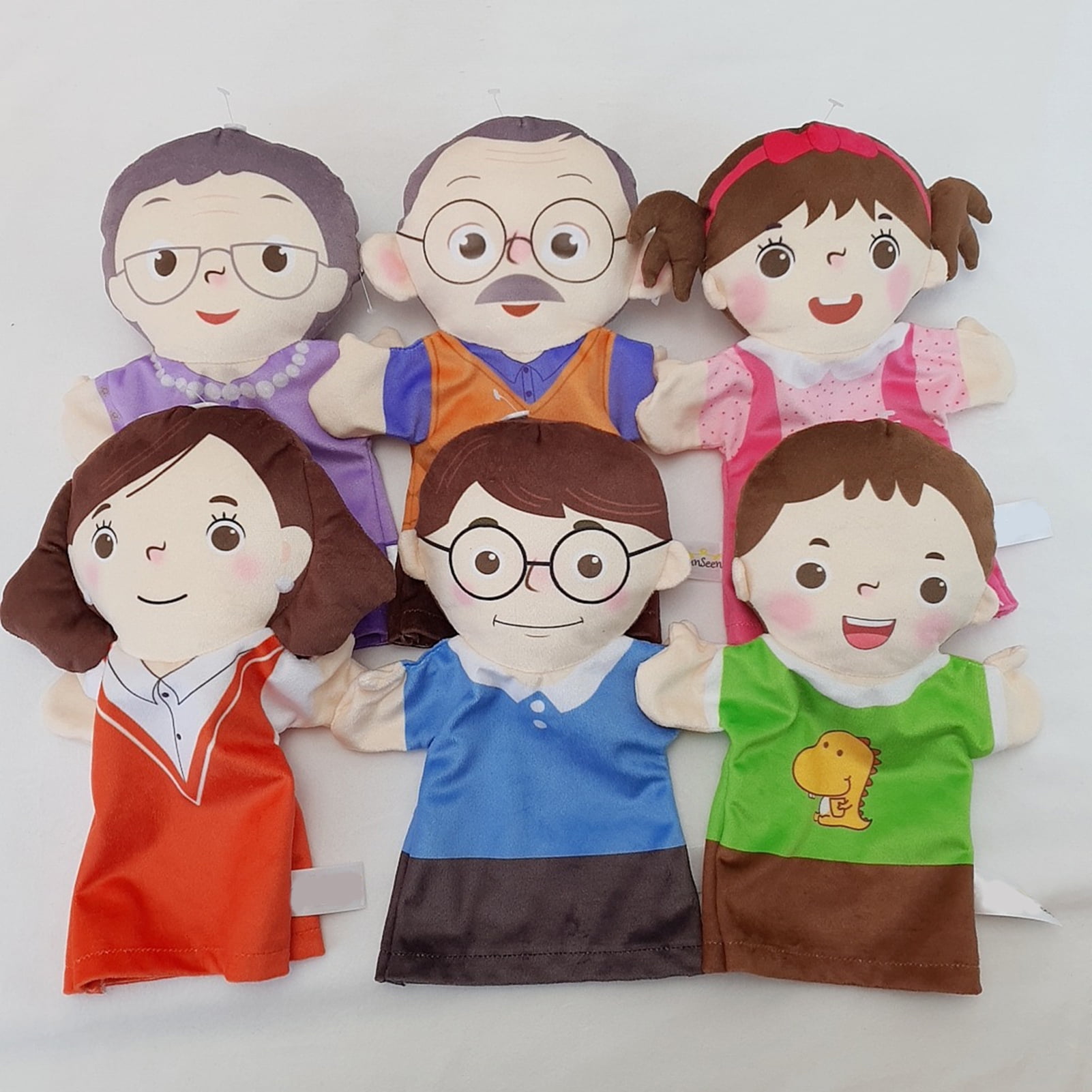 Hesroicy Family Hand Puppet Cute Grandparents Parents Son Daughter ...