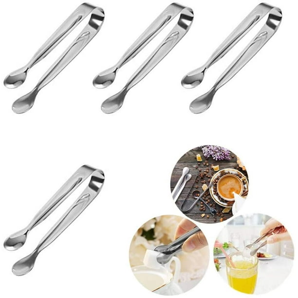 Sugar Tongs 4.3 Mini Serving Tongs Stainless Steel Tongs Appetizer ...