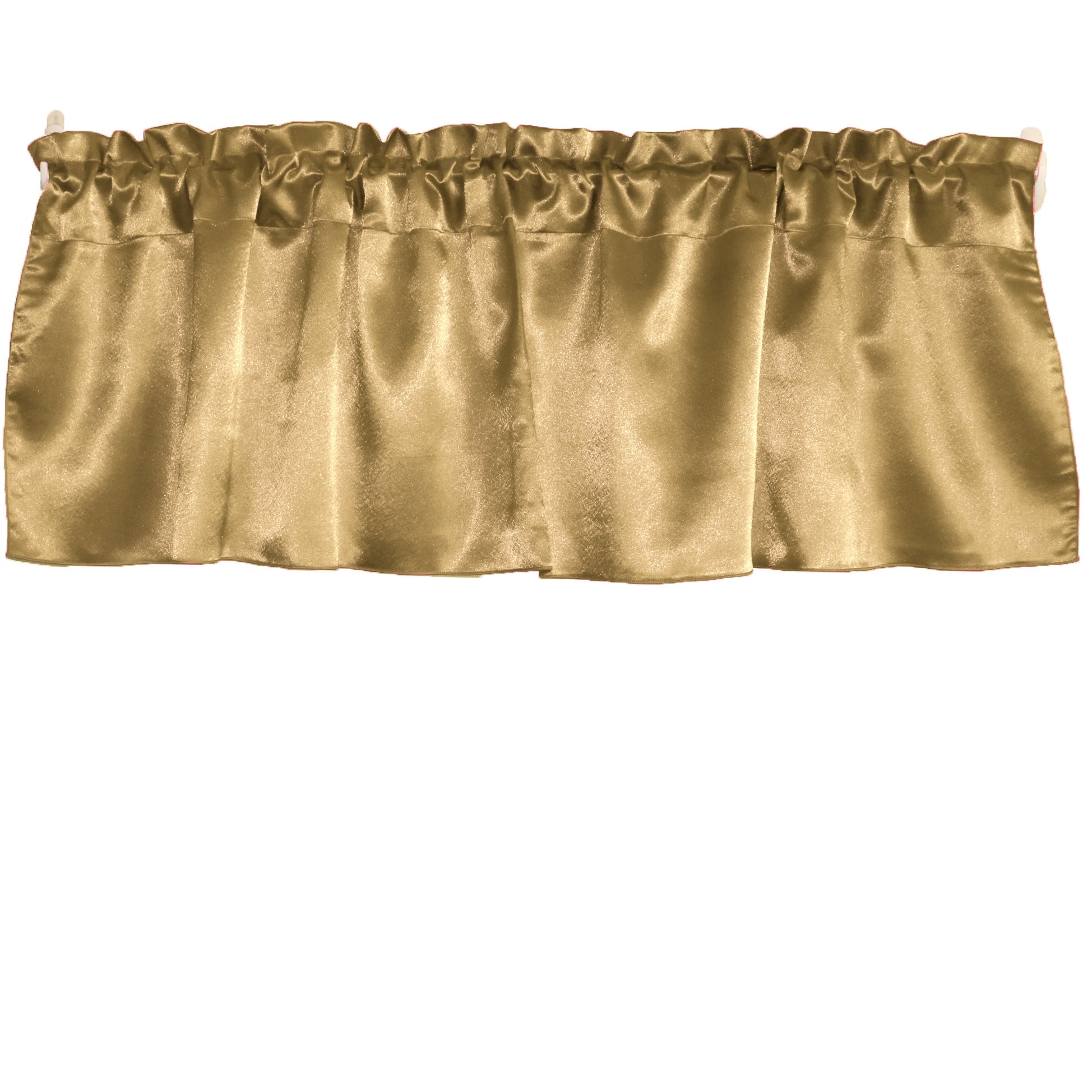 Shiny Smooth Satin Window Valance 58" Wide Gold - Walmart.com