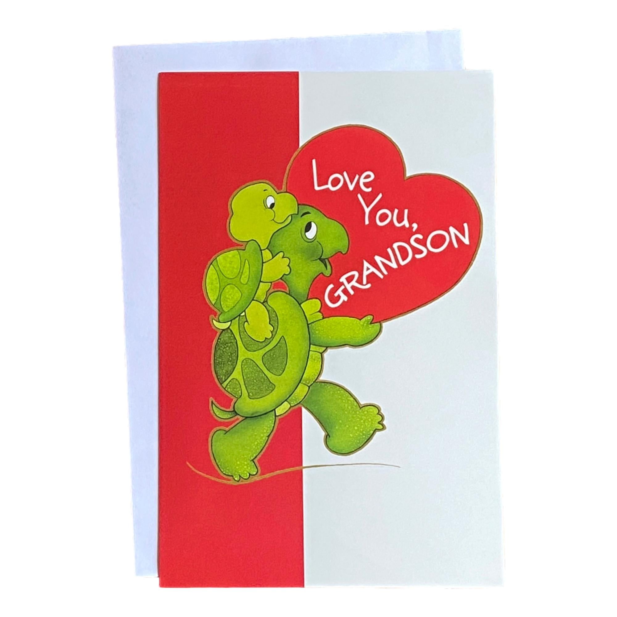 Valentine's Day Greeting Card for Young Grandson - Love You, Grandson ...