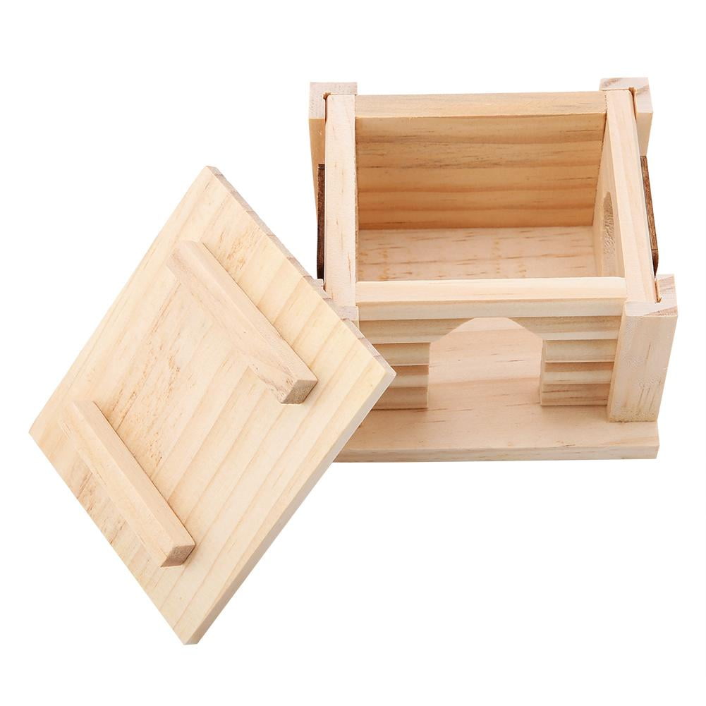 Click here for Rdeghly Wooden House  Flat Hamster House 1pc Natur... prices