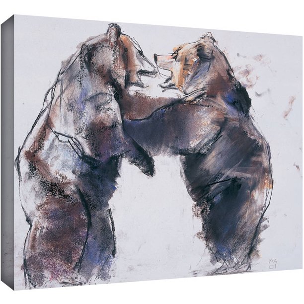 ArtWall Mark Adlington "Playfight" Gallery-Wrapped Canvas - Walmart.com