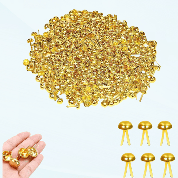 8x16mm Mini Brads Paper Fasteners, 100 Pack Round Brads Fastener for ...