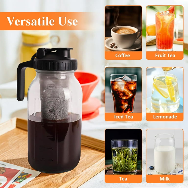 Mason Jar Cold Brew Maker 64oz Cold Brew Coffee Maker - Mason Jar ...