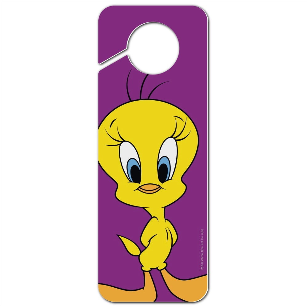 Looney Tunes Tweety Bird Plastic Door Knob Hanger Sign - Walmart.com