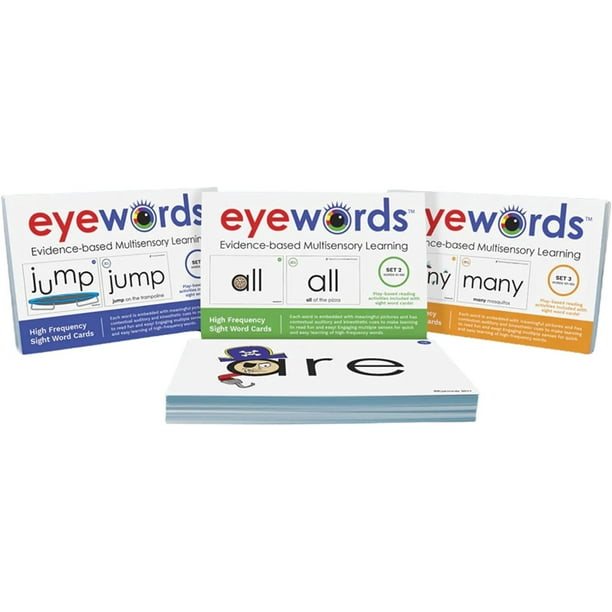 Eyewords- Multisensory Sight Word Cards Bundle, Sets #1-#3, Words 1-150 ...