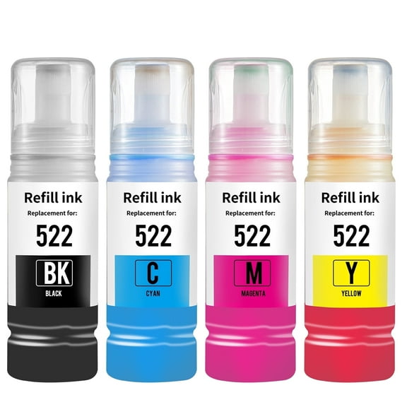 552 Ink Bottles Ecotank 6 Pack ET-8550 ET-8500 Replacement for Epson ...