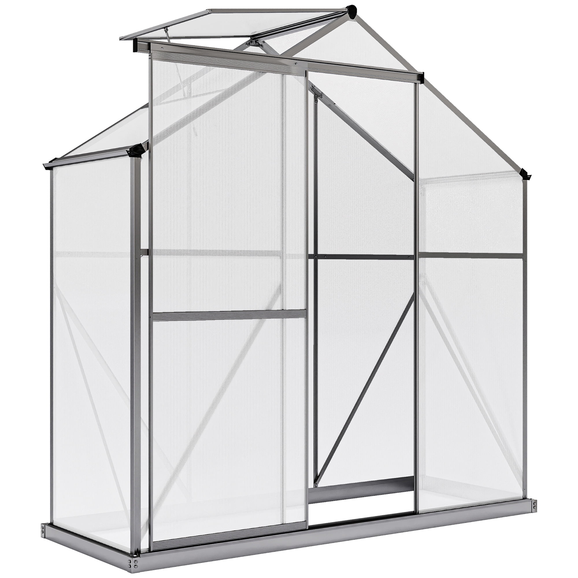 Click here for Outsunny 6 X 2.5 Polycarbonate Greenhouse Aluminiu... prices