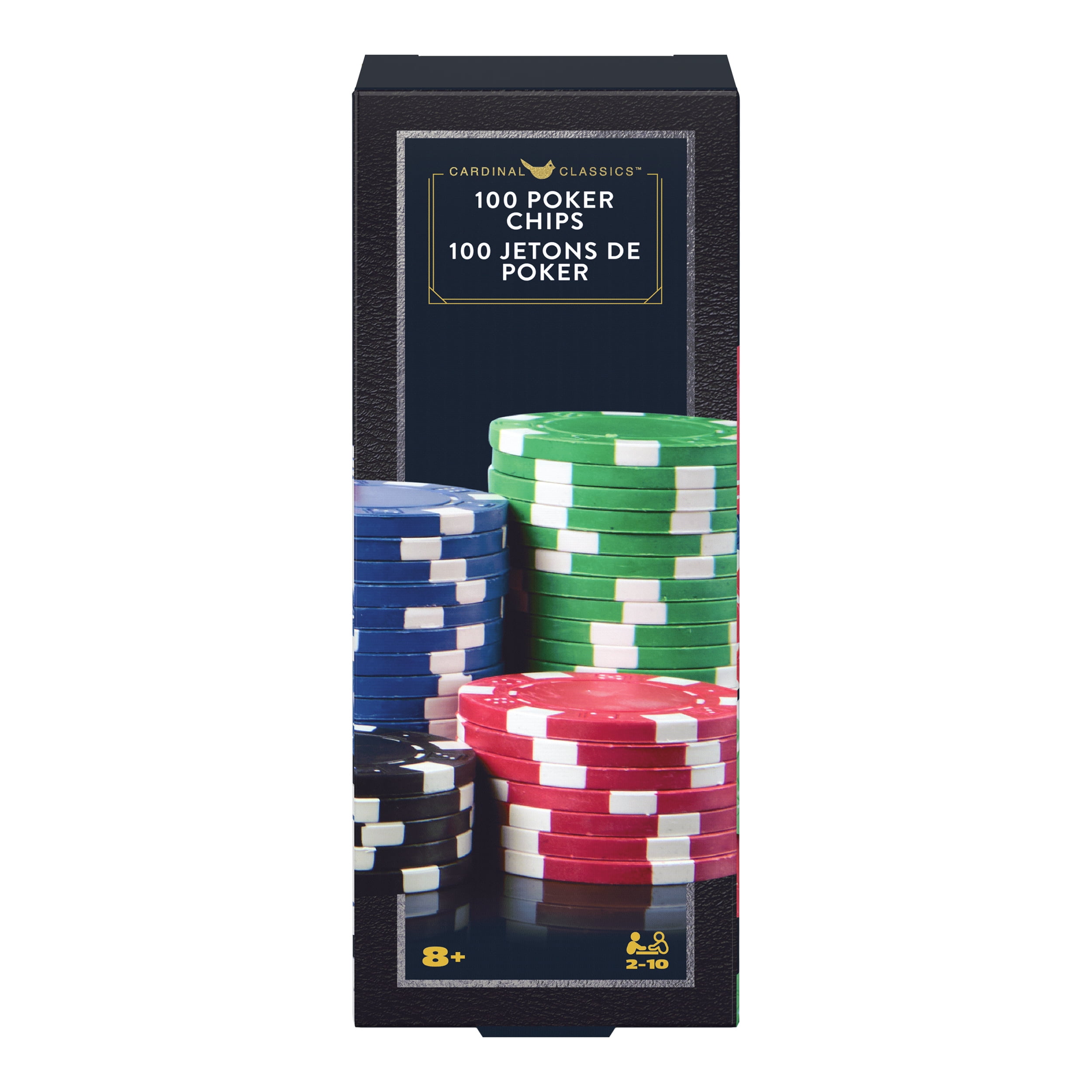 Spin Master Games, Cardinal Classics, 100-Piece Colored Poker Chips Set ...