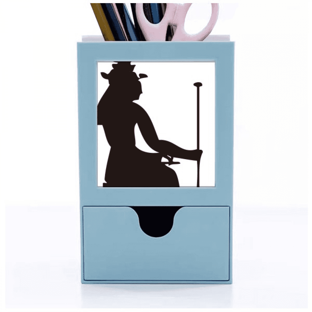 Egypt Pharaoh Scepter Fresco Outline Desk Supplies Organizer Pen Holder ...