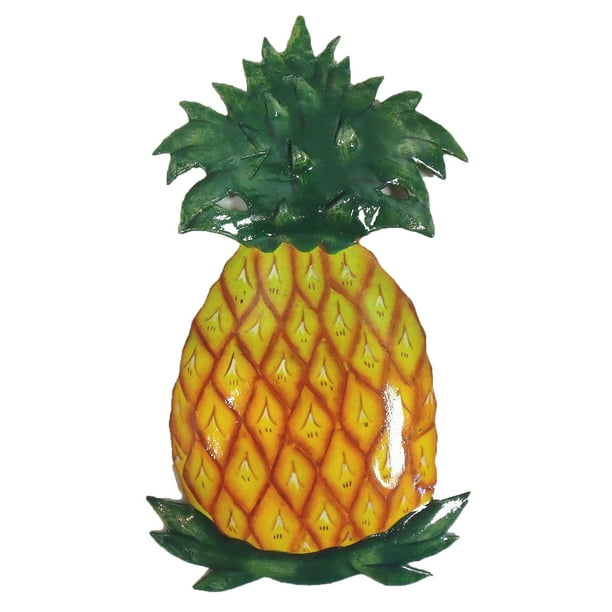 Tropical Welcome Colonial Pineapple Haitian Metal Art 11 Inch Wall ...