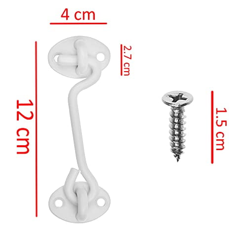 Buy Eco-Fused 4-inch Heavy Duty Hook and Eye Latch - 1x Barn Door Lock ...