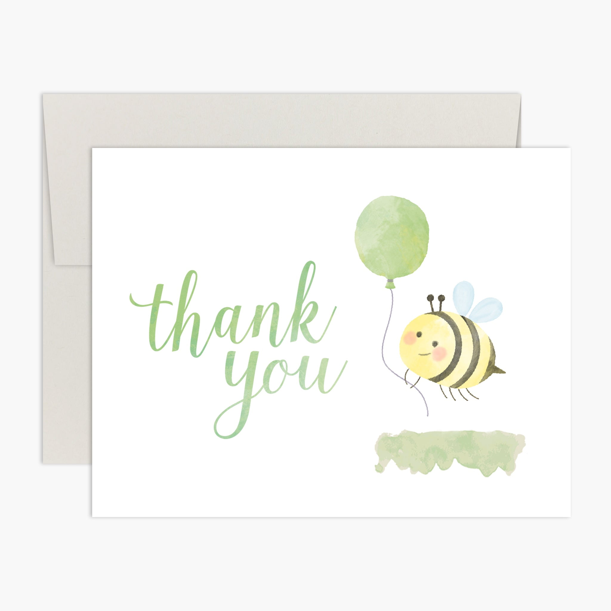 Sweet As Can Bee Watercolor Bumble Bee Thank You Card - Walmart.com