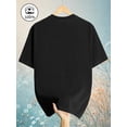 Black 180g Heavyweight Cotton Loose-Fit Graphic T-Shirt With White Dog ...