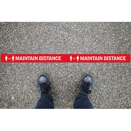 Social Distance Floor Sign,10pcs Maintain Social Distancing Floor ...