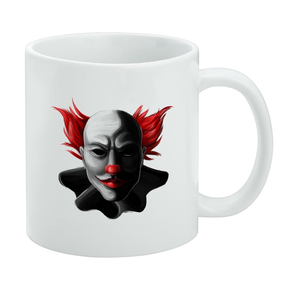 Scary Clown Face White Mug - Walmart.com