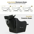 BarberPub Backwash Ceramic Shampoo Bowl Sink Chair Station Spa Salon ...