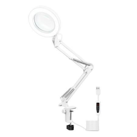 Magnifying Glass Lens Desk Lamp Yellow Reading Rework Craft Workbench ...