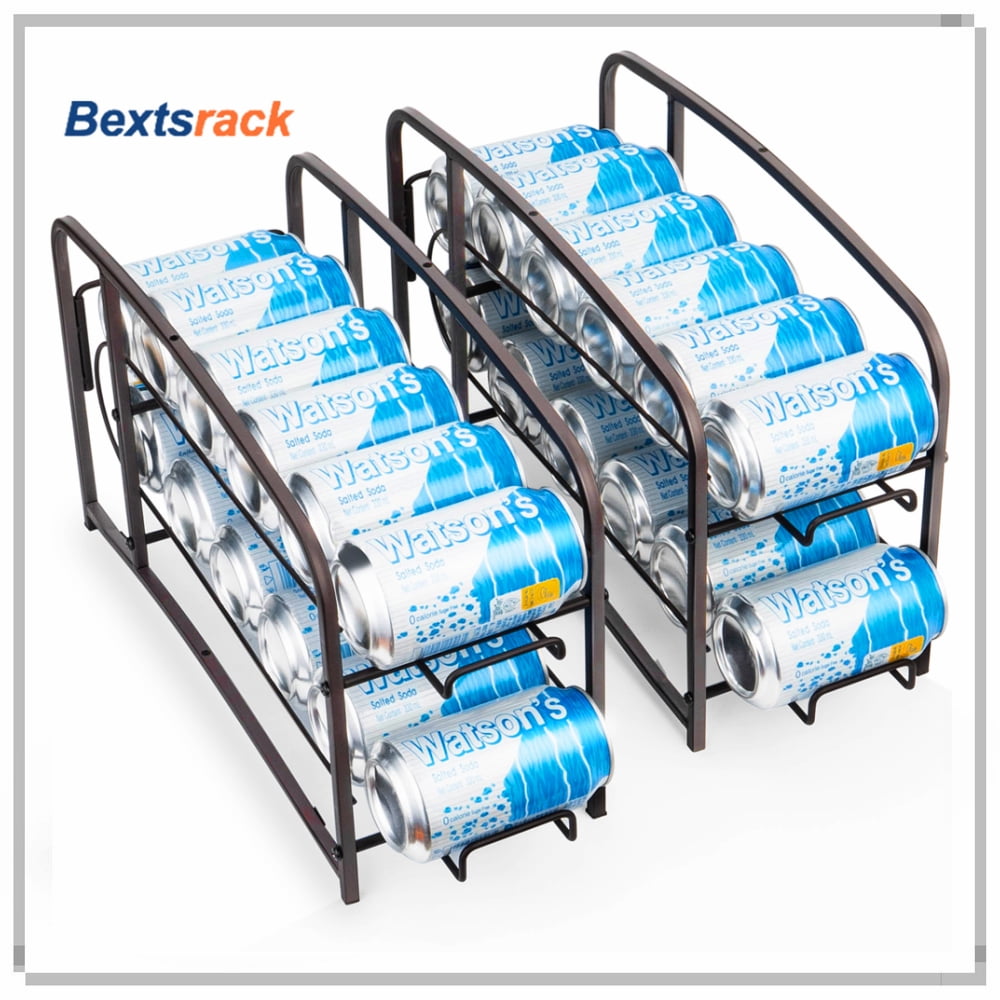 Bextsrack 2 PC Can Stacker Stackable Beverage Soda Can Dispenser ...