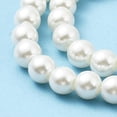 1 Box 10 Strands Baking Paint Pearlized Glass Pearl Round Bead Strands ...