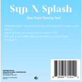 Sun N Splash Oasis Inflatable Tanning Pool - For Children and Adults ...