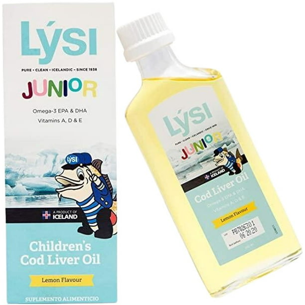Lysi Jr Aceite De Bacalao Omega 3 Sabor Limón 240 Ml Lysi Cod Liver Oil ...