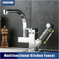 360°Rotate Kitchen Sink Faucet Black Deck Mounted Flexible Pull Out ...