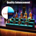 LED Liquor Display Shelf - 40" 3-Tier Acrylic Bar with 16 Color Remote ...