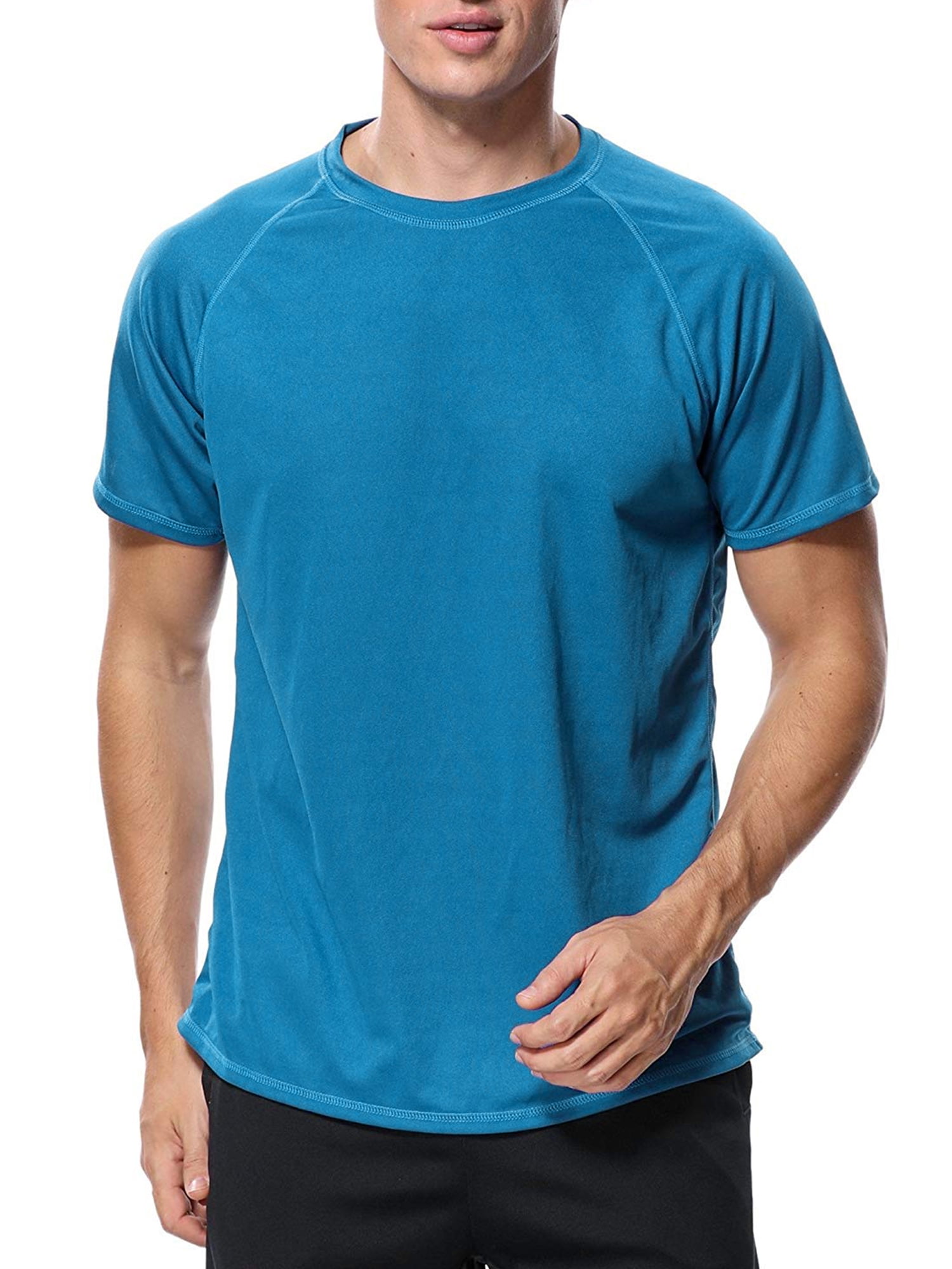 Charmo Men's Rash Guard Short Sleeve Swim Shirts Sportwear Loose Fit ...