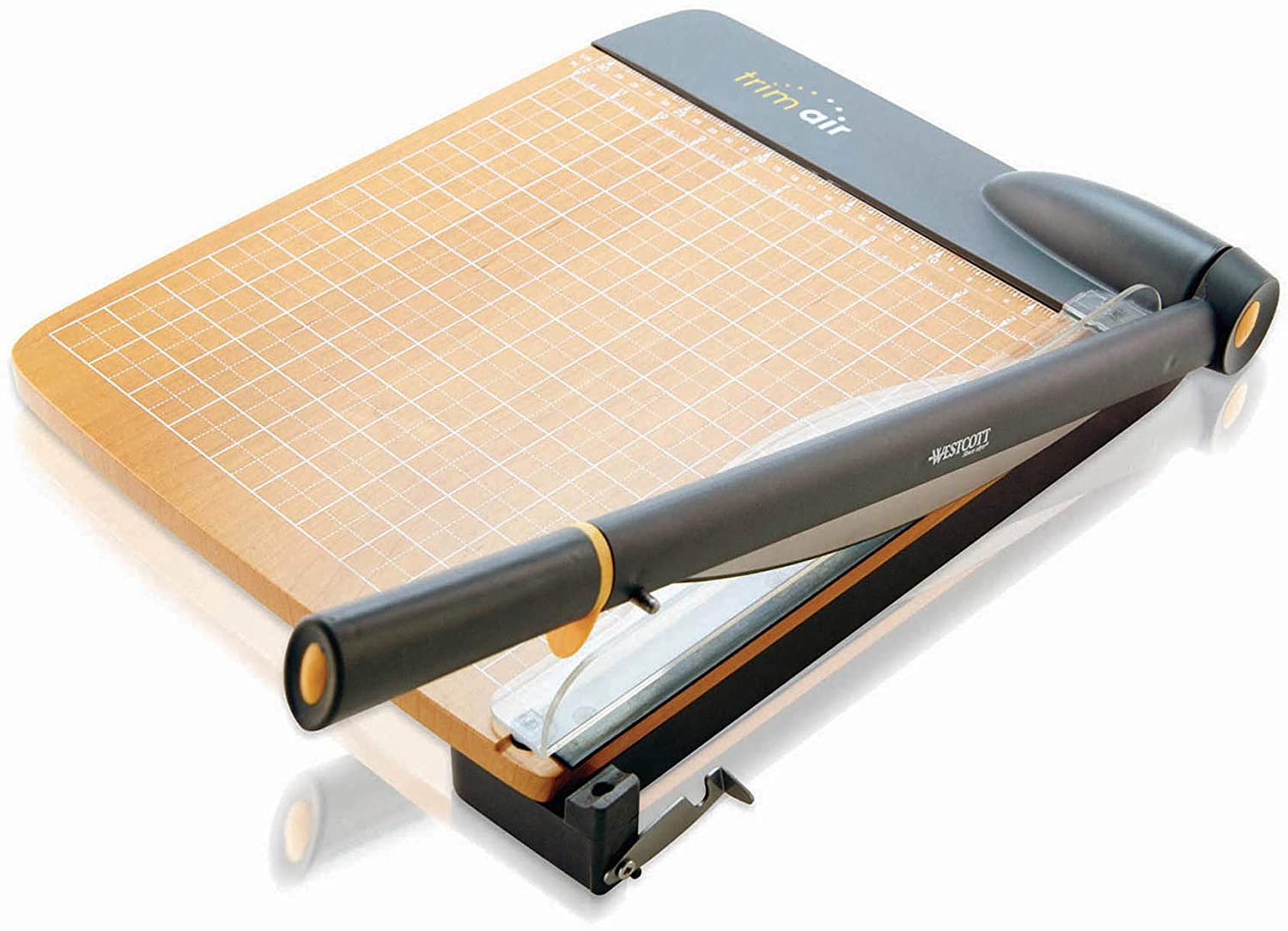 Westcott 15107 TrimAir Titanium Wood Guillotine Paper Trimmer With Anti westcott-15107-trimair-titanium-wood-guillotine-paper-trimmer-with-anti