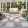 Abstract Gray Patchwork Area Rugs 5x8ft Country Farmhouse Minimalist ...