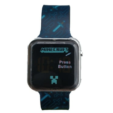 Minecraft Creeper Flashing LED Lights LCD Watch with Silicone Straps ...