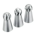 Yosoo Stainless Steel Cake Icing Nozzles,Fosa 3pc Sphere Ball Russian ...