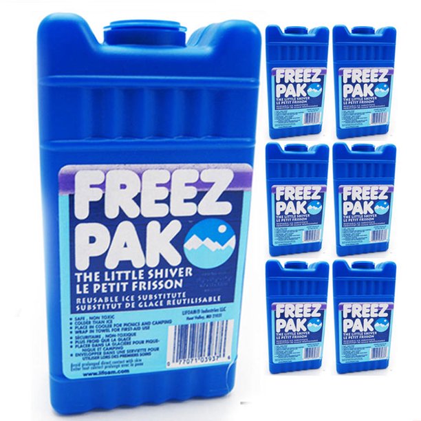 7 Reusable Freez Pak Ice Packs Cooler First Aid Camping Lunch Box Cold ...