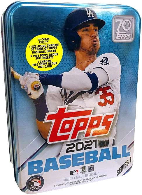 MLB 2021 Series 1 Baseball Cody Bellinger Trading Card Tin Set (75 ...
