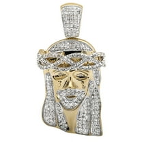 10K Yellow Gold Trident Maserati Logo 2" Canary And White Diamond ...