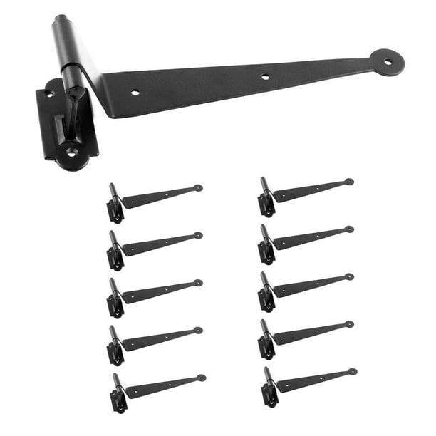 Black Offset Strap Hinge Lift Off Pintle 11 3/4" Large Cast Iron Offset ...