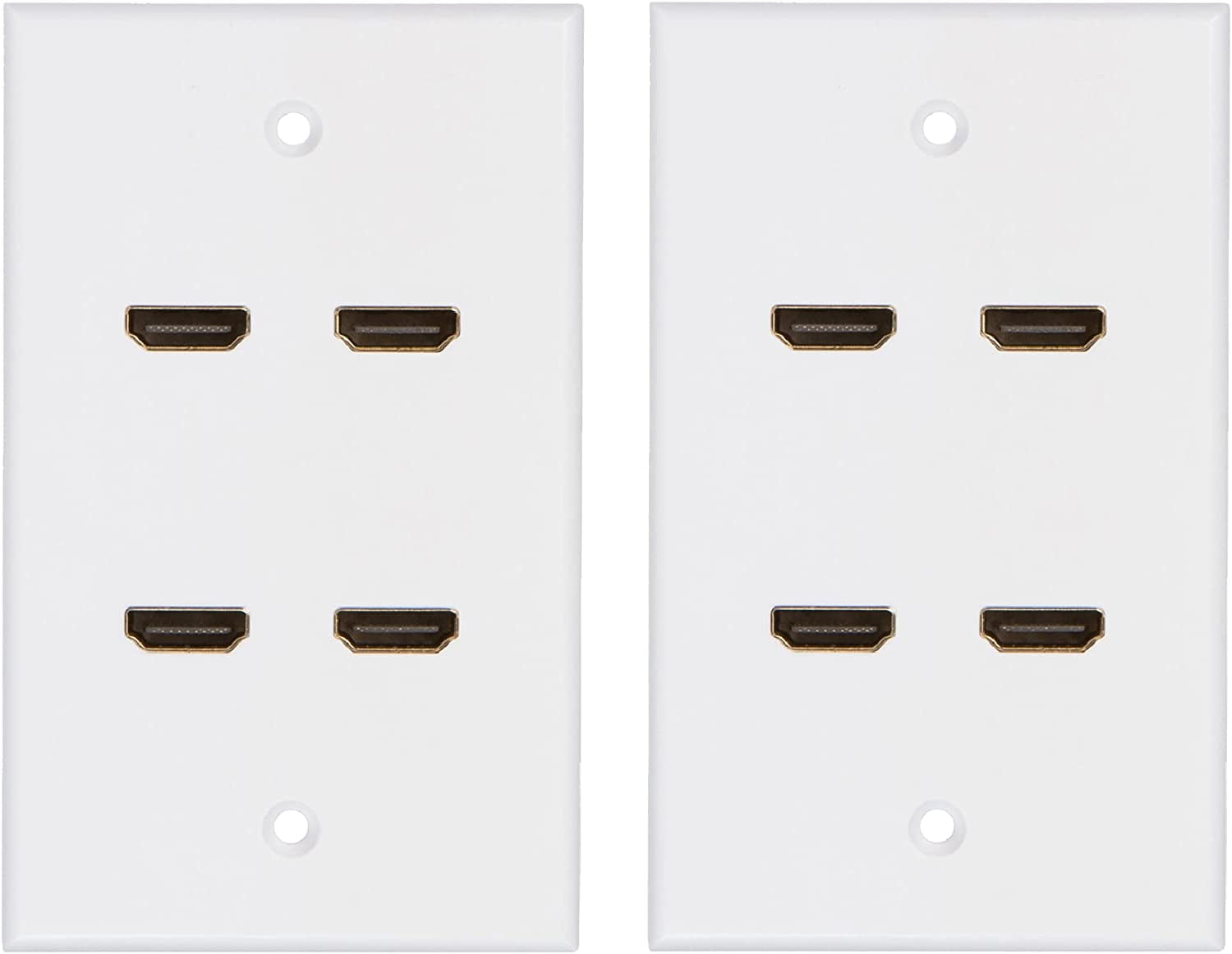 Buyer's Point 4 Port HDMI Wall Plate [UL Listed] with 6-Inch Built-in ...