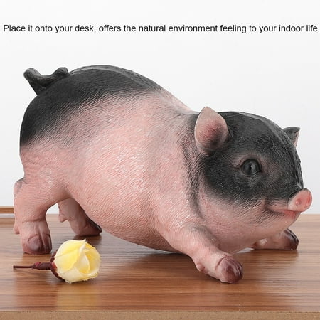 Peahefy Resin Decor,Resin Little Pig Animal Figurines Sculptures Home ...
